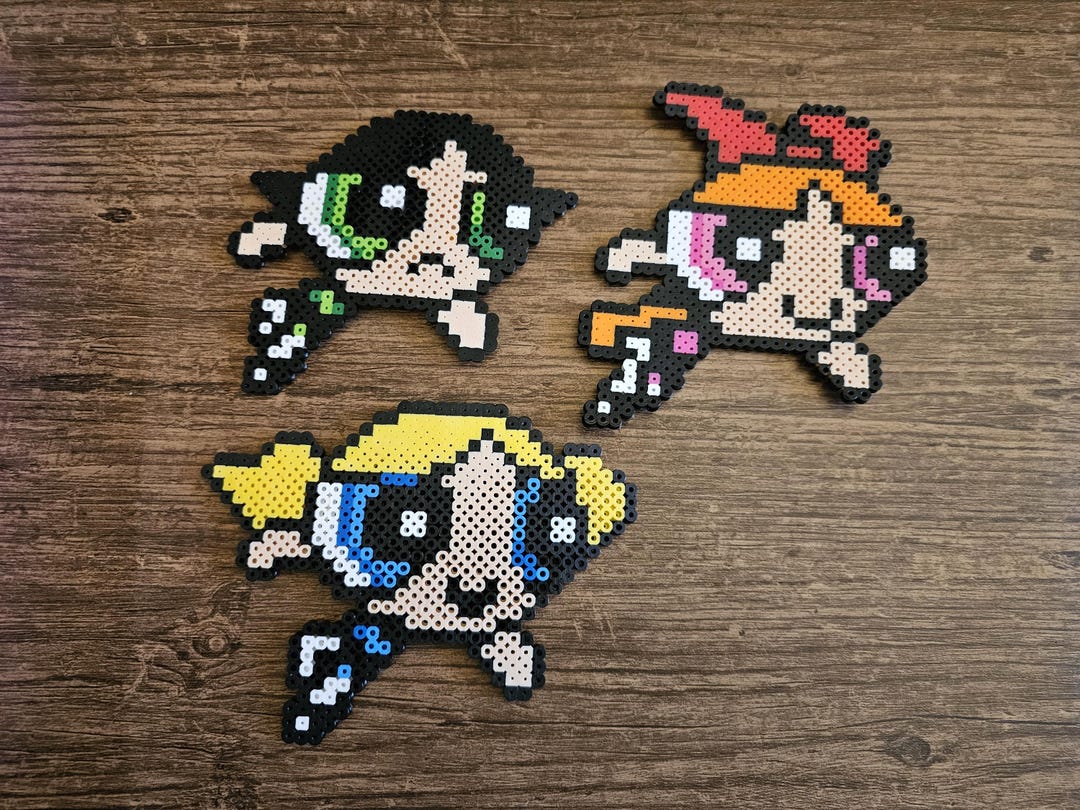 Powerpuff Girls Perler Beads - Etsy UK