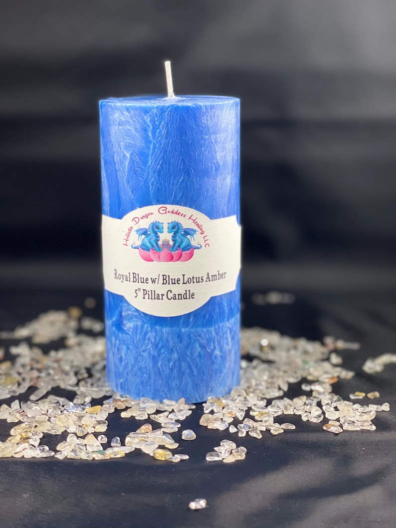 Royal Blue Pillar Candle /handmade / Self Care / High Vibrational ...