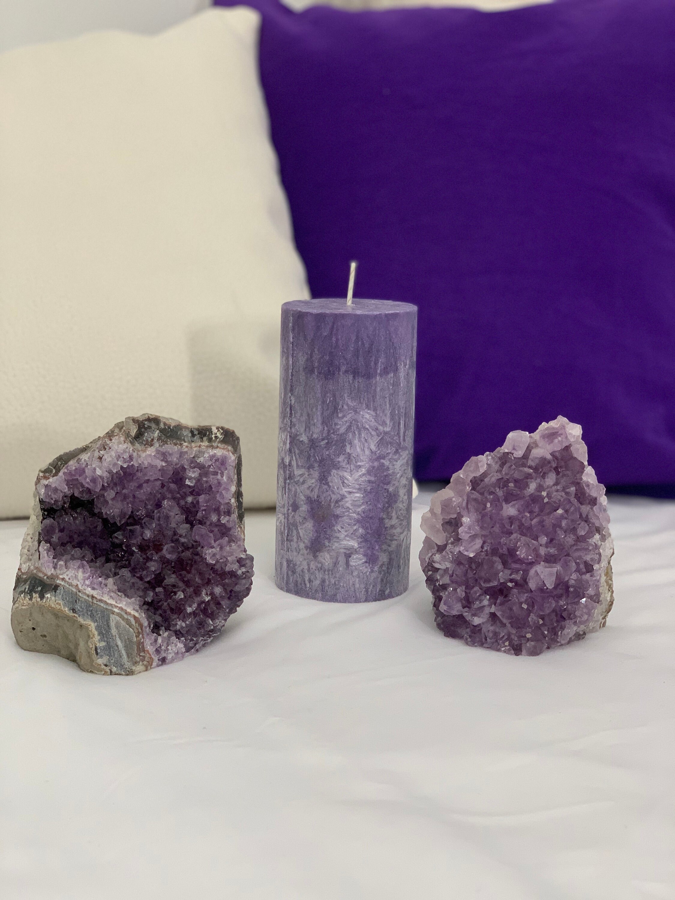 Violet Pillar Candle /handmade / Self Care / High Vibrational ...