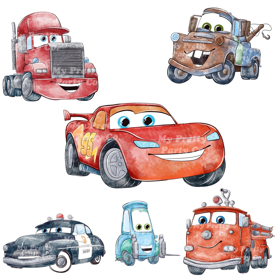 Editable Cars Lightning Mcqueen Image Racing Party, Digital Download - Etsy