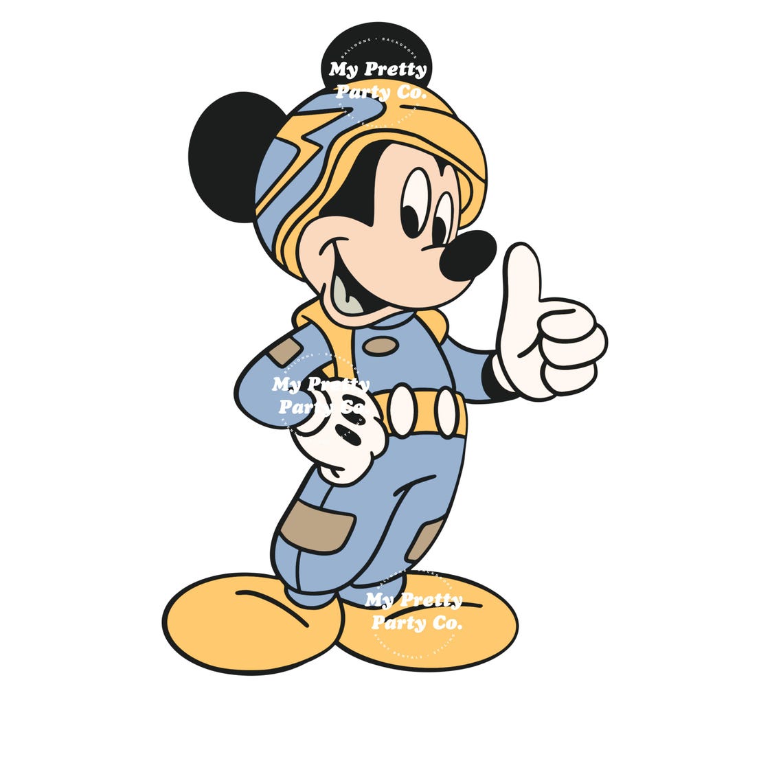 Mickey Blue Roadster Racer PNG, Racing Party Mickey Digital Download ...