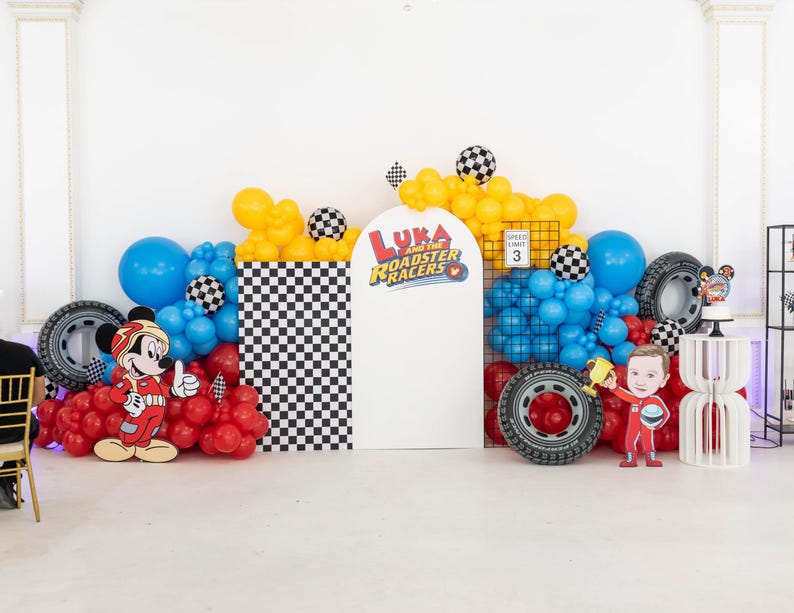 Mickey Roadster Racer PNG, Racing Party Mickey Digital Download Vintage ...