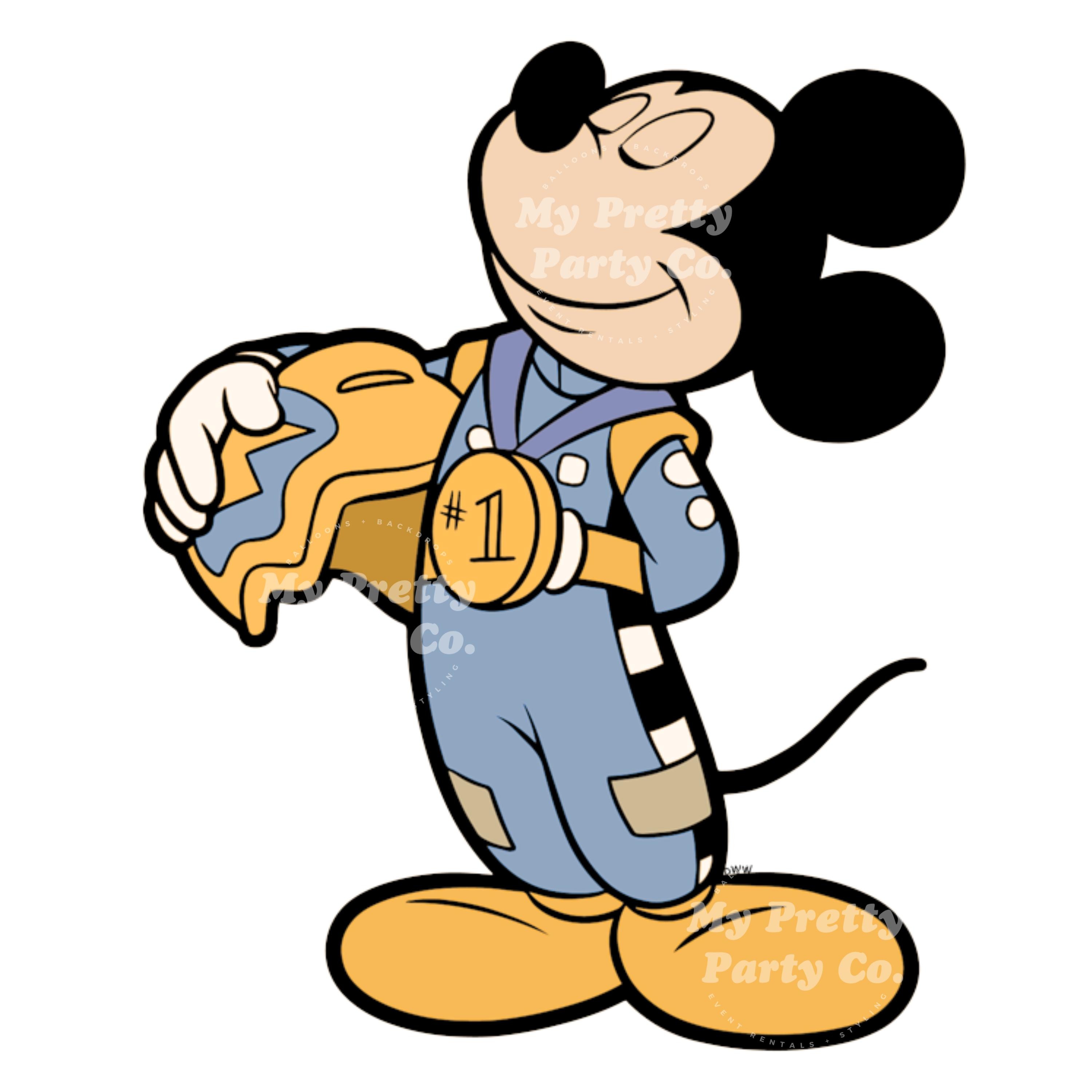 Mickey Blue Roadster Racer PNG, Racing Party Mickey Digital Download ...