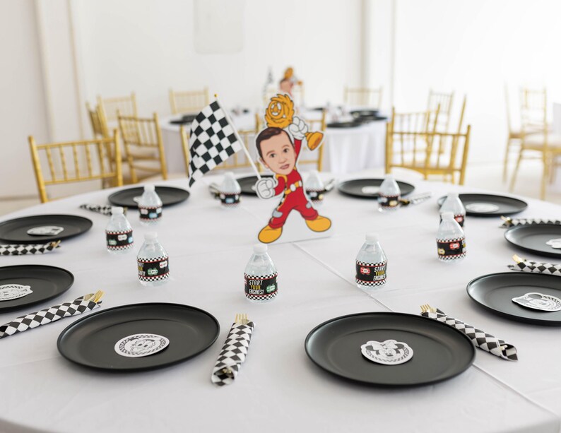 Custom Cartoon Race Car Birthday, Racing Driver Party, Kids Party, Boys ...