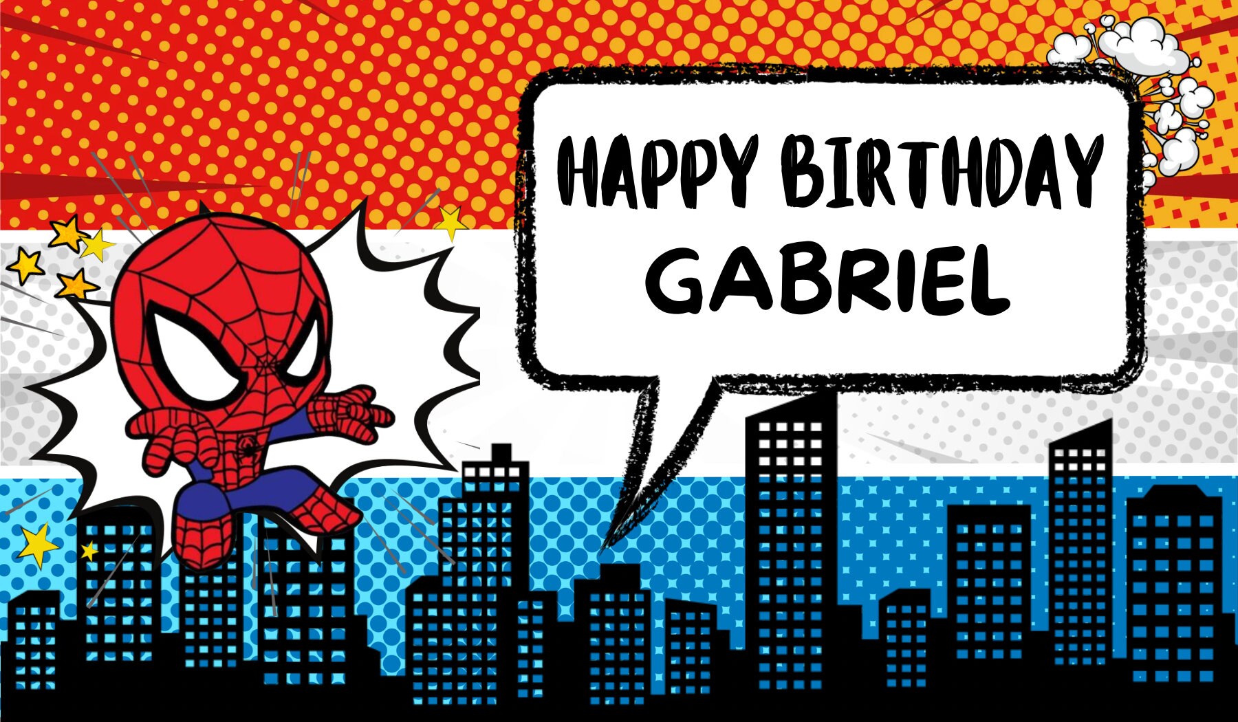 Editable Spider Man Birthday Gable Box Template, Printable Super Hero ...