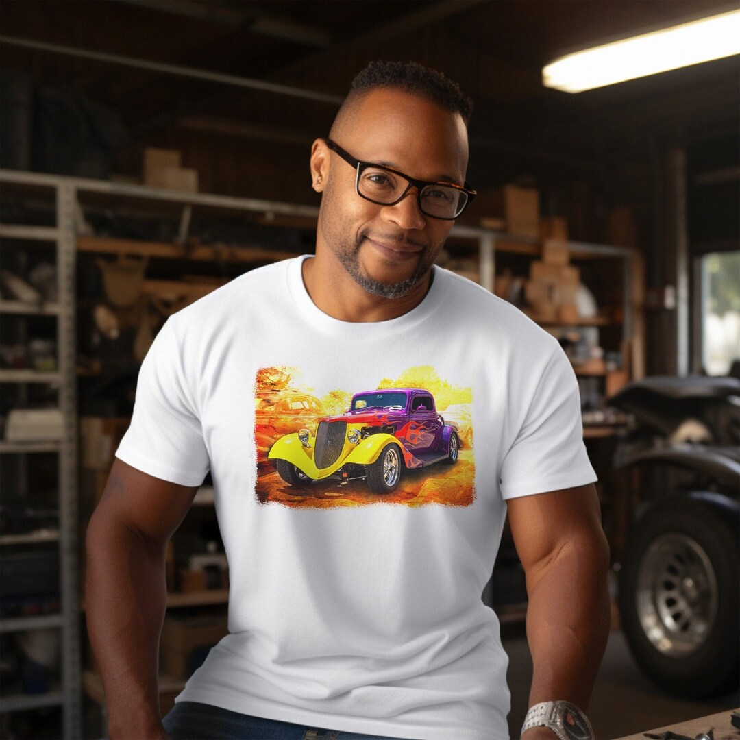 Vintage Hot Rod Car T-shirt, Retro Classic Car Shirt, Custom Car Lover ...