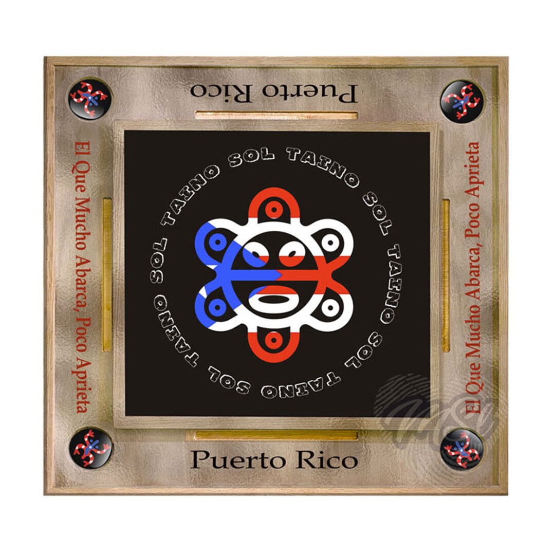 Customizable Domino Table With Unique Design From Puerto Rico Taino Sun ...