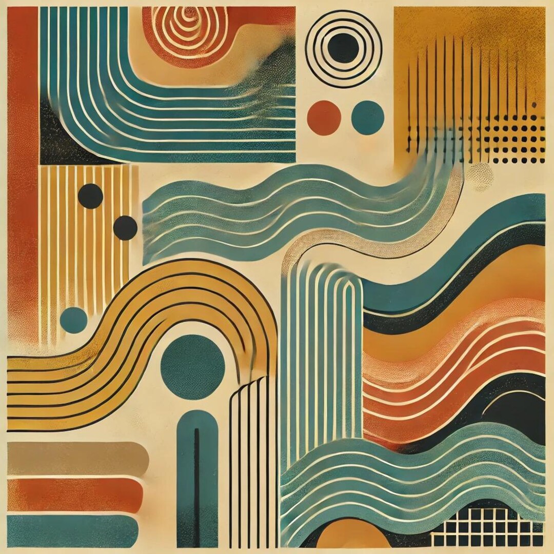 70s/ 90s Abstract Modern Art - Etsy