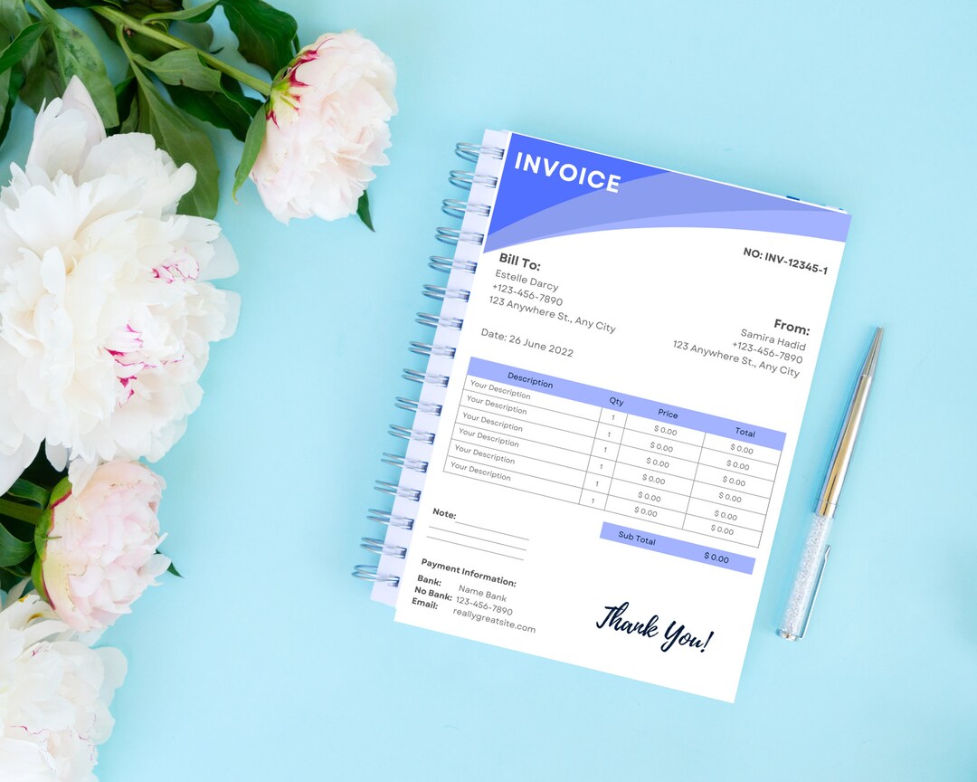 Editable Invoice, Printable Invoice, Editable Invoice, Invoice Template ...