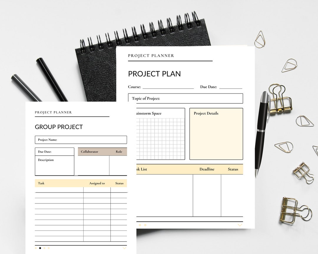 Project Planner Printable, Task Planner, Project Management, Business ...
