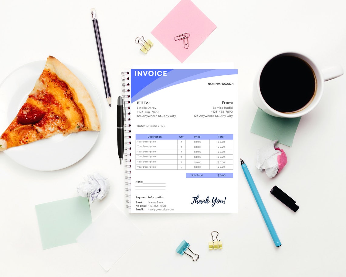 Editable Invoice, Printable Invoice, Editable Invoice, Invoice Template ...