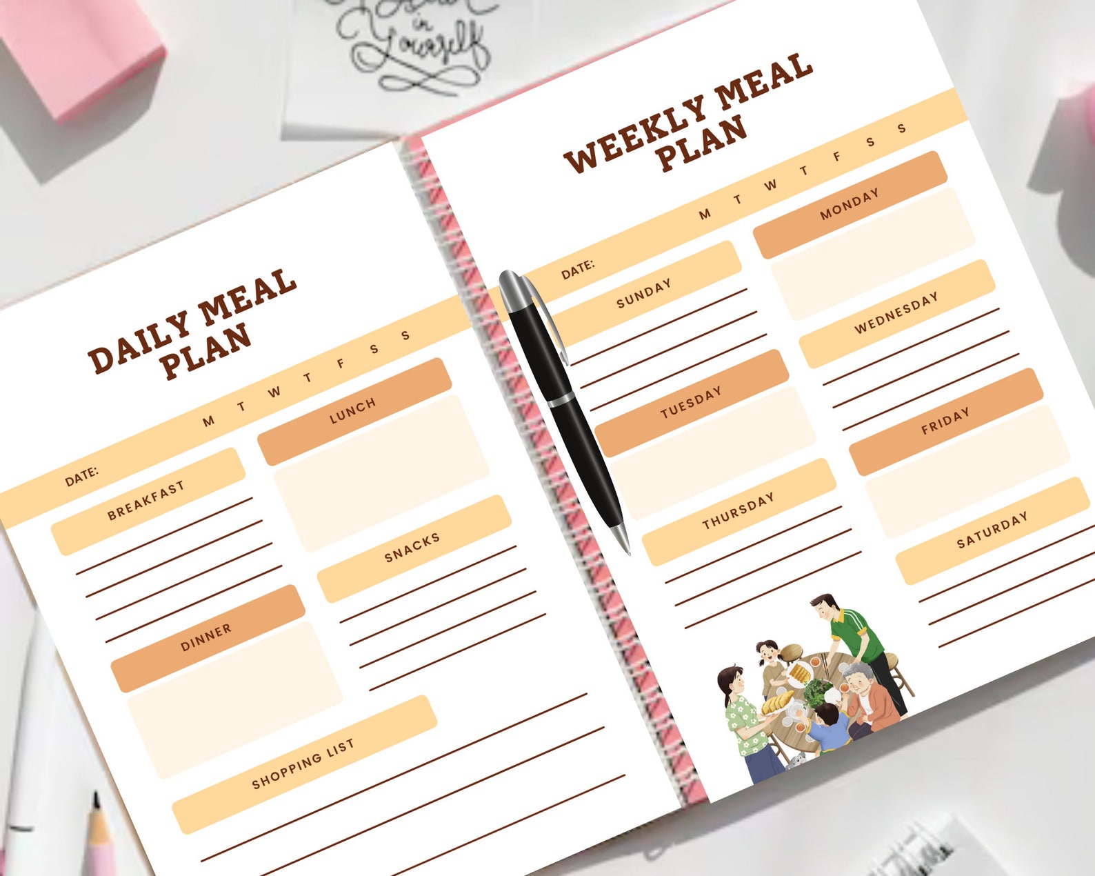 Editable Meal Planner, Printable Meal Planner, Daily Meal Planner ...