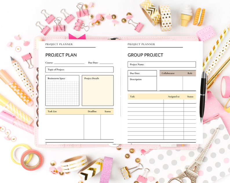 Project Planner Printable, Task Planner, Project Management, Business ...