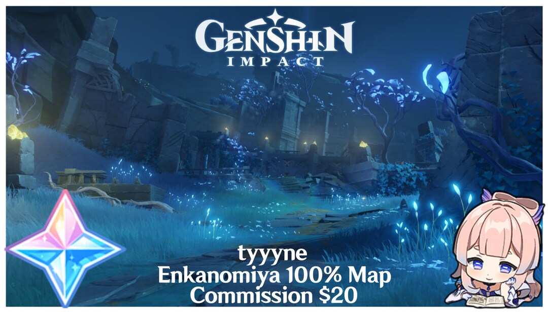 Genshin Impact Enkanomiya Map - Etsy UK