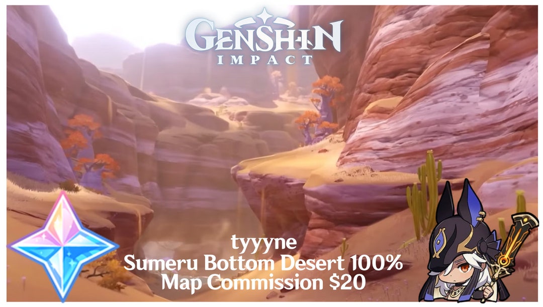 Genshin Impact Sumeru Bottom Desert Map - Etsy Canada