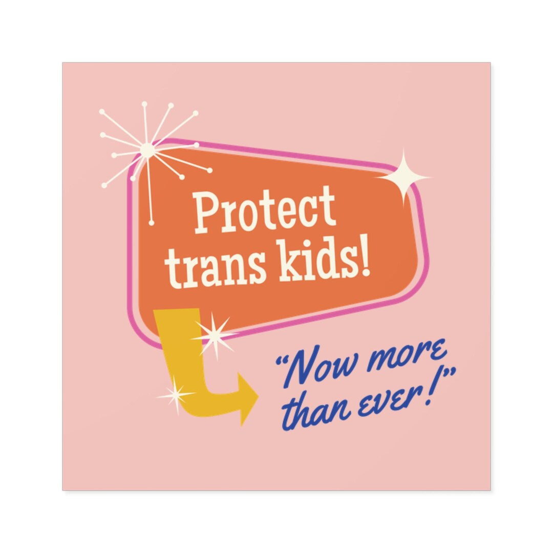 Protect Trans Kids Sticker: Water-resistant Vinyl Decal - Etsy