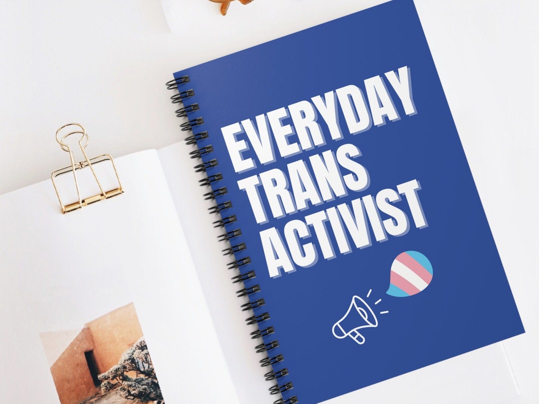Trans Activist Spiral Notebook: Ruled Line Journal, Transgender Gift - Etsy
