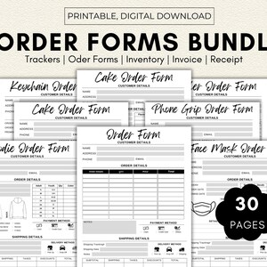 Editable Order Forms Bundle, Tshirt, Tumbler, Invoice Template ...