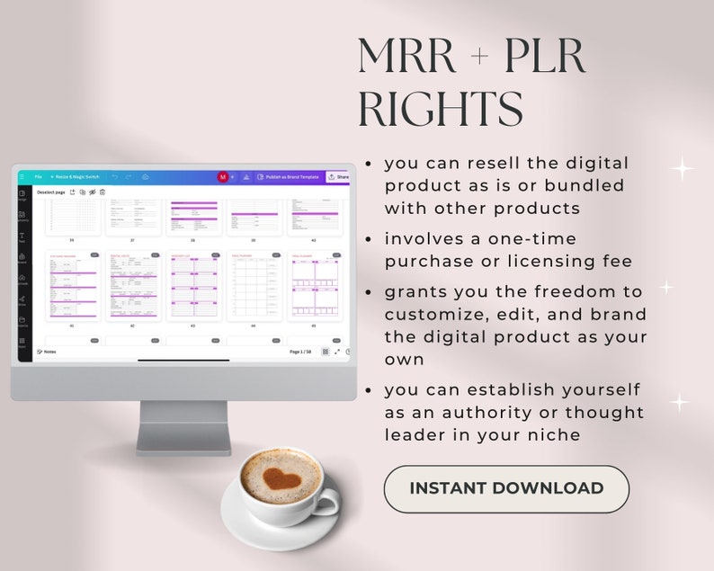 PLR Digital Planner, Plr ADHD Planner, Adhd Planner, Master Resell ...
