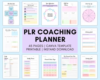 Coaching Planner Printable Digital Life Coach Journal Pages Wellness ...