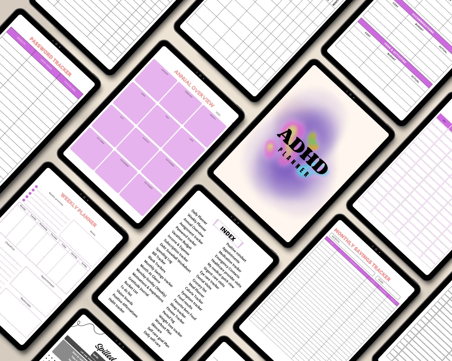PLR Digital Planner, Plr ADHD Planner, Adhd Planner, Master Resell ...