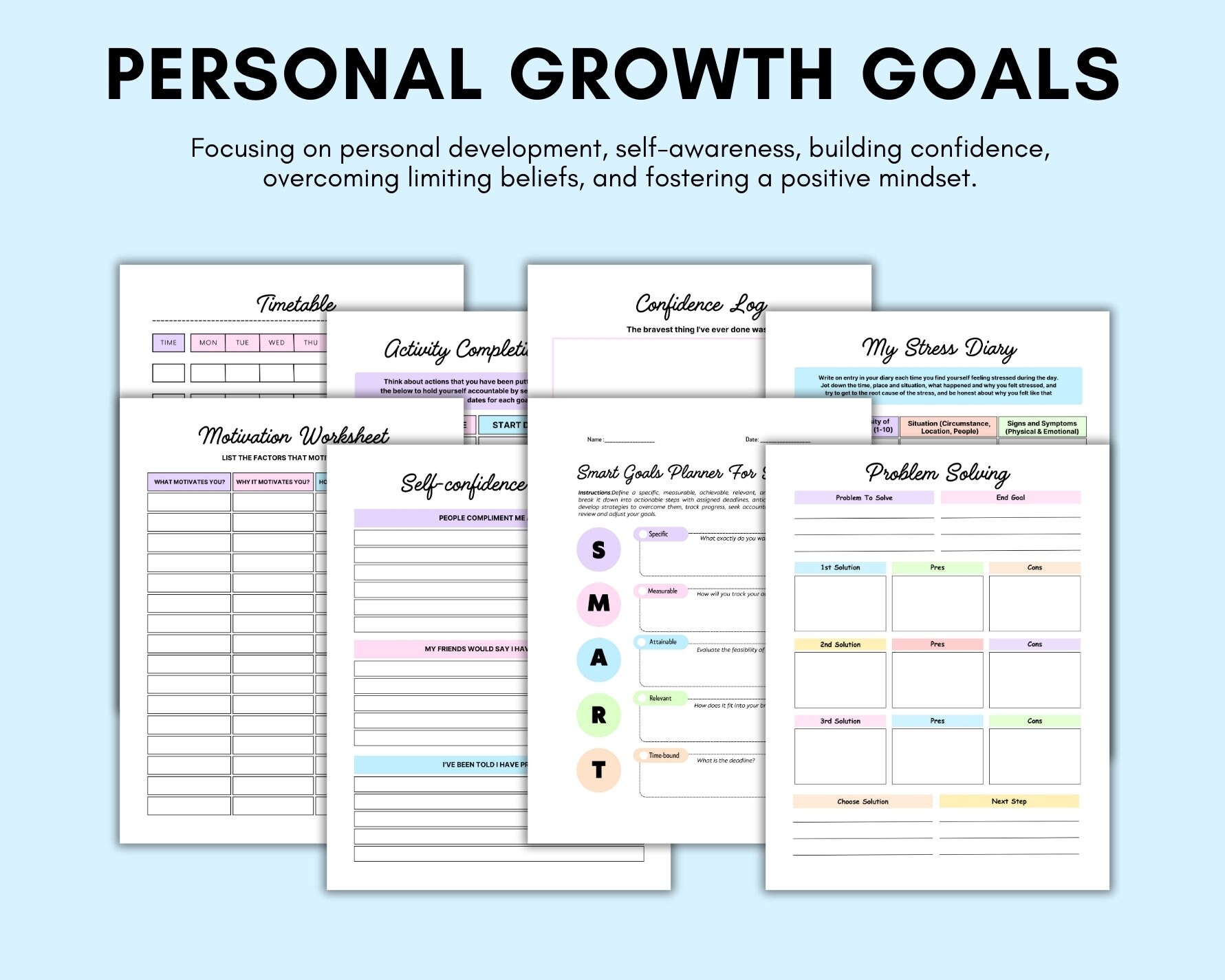 PLR Coaching Planner Printable, Digital Life Coach Journal Pages ...