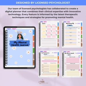 Mental Health Planner (designed by Psychologist), Mental Health Journal ...