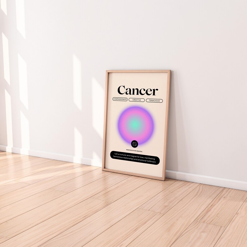 CANCER Star Sign Instant Download Print, Zodiac Printable, Spiritual ...