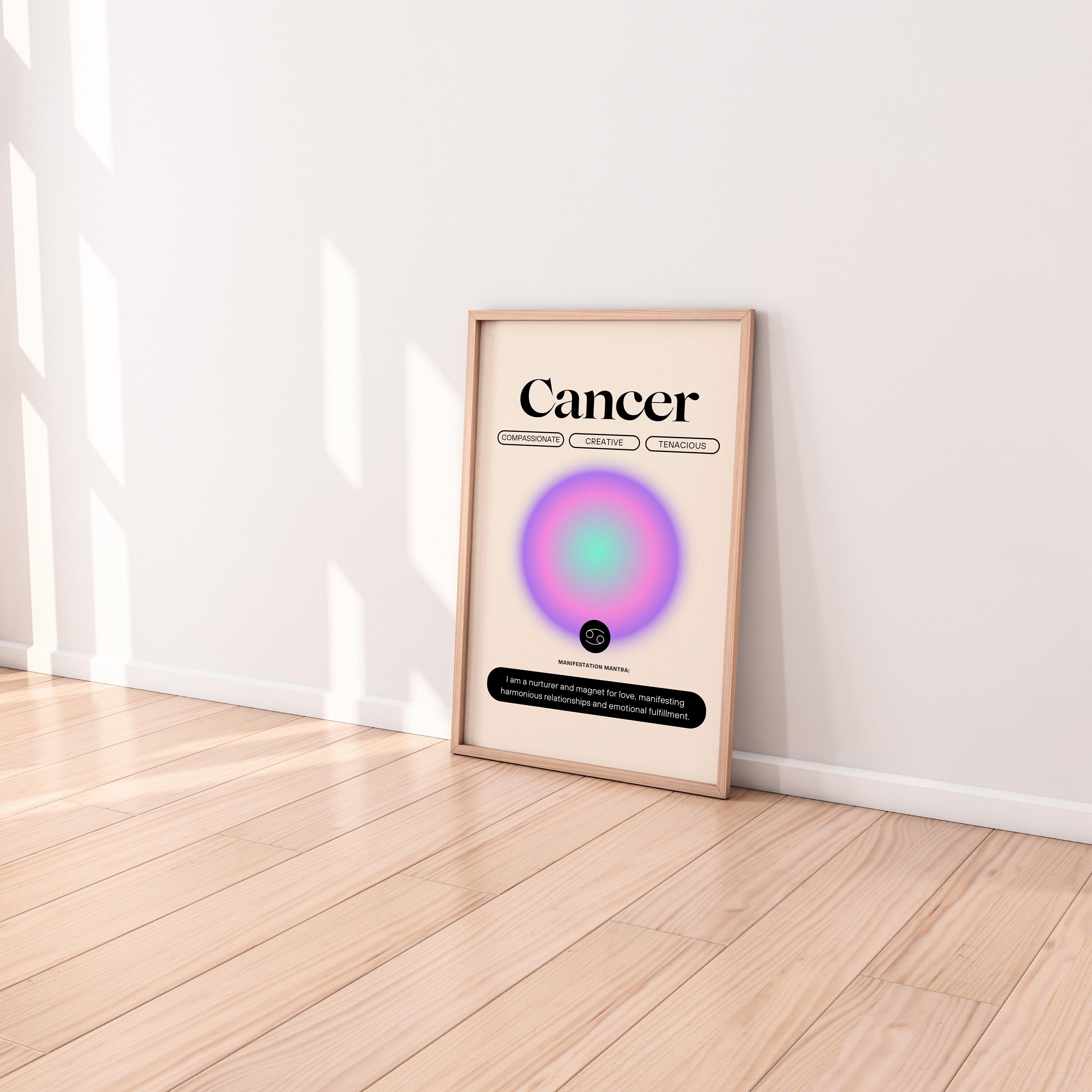 CANCER Star Sign Instant Download Print, Zodiac Printable, Spiritual ...