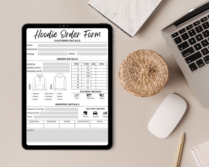 Editable Order Forms Bundle, Tshirt, Tumbler, Invoice Template ...