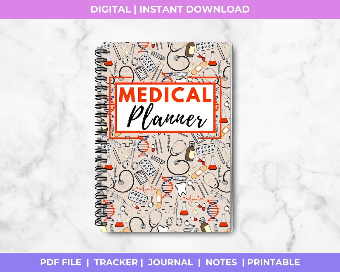 Medical Planner, Medical Binder, Medical Tracker, Wellness Planner ...