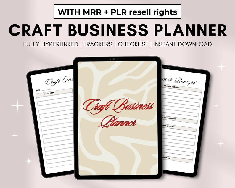 PLR Digital Planner, Plr Craft Business Planner, Craft Planner, Master ...