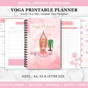 Yoga Planner, Yoga Poses Journal, Yoga Meditation, Yoga Printable ...