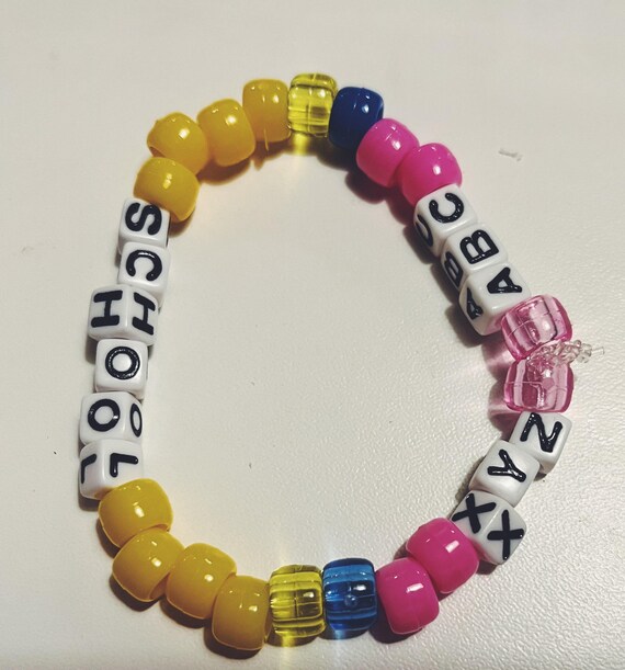School ABC XYZ Bracelet Etsy