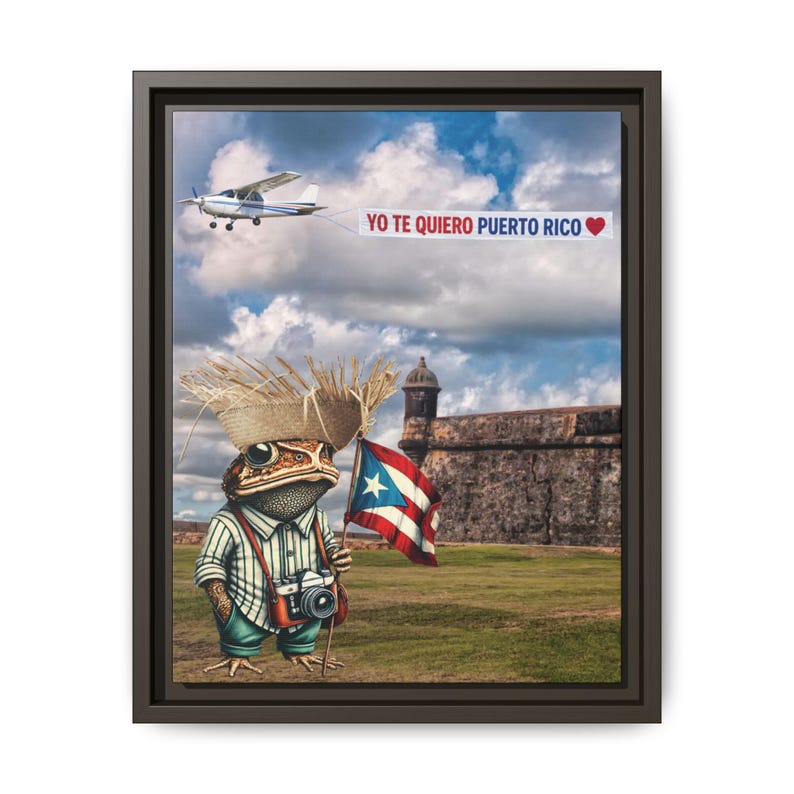 Puerto Rico Wall Art Framed 11x14 - Sapo Concho El Morro Art - YO TE ...