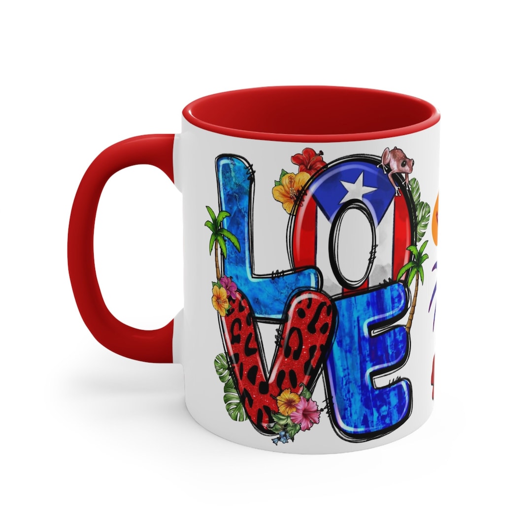LOVE PUERTO RICO Mug, Mug, Mugs, Gift, Gifts, Puerto Rico, Boricua ...