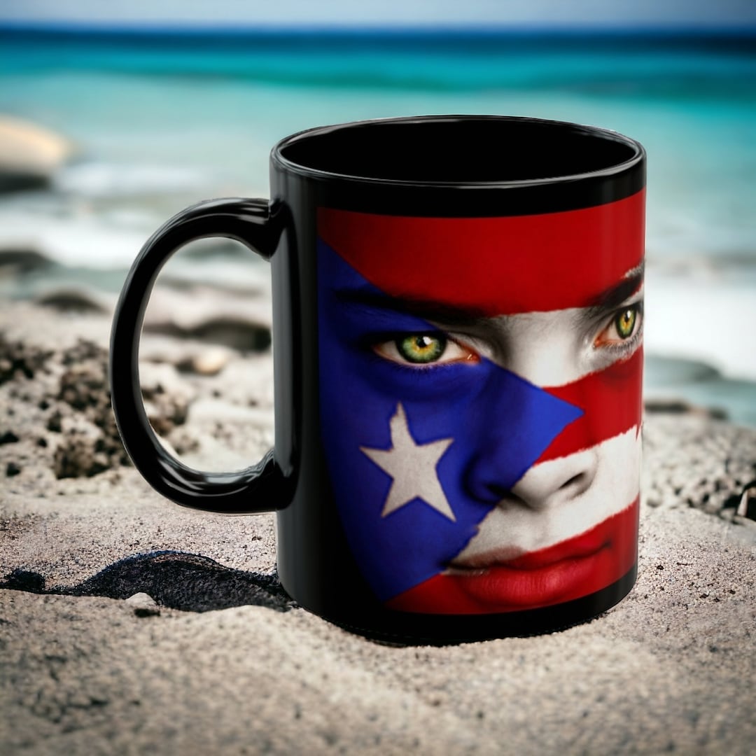 PUERTO RICAN FLAG Mug, Puerto Rico Mug, Puerto Rico Coffee Mugs, Puerto ...