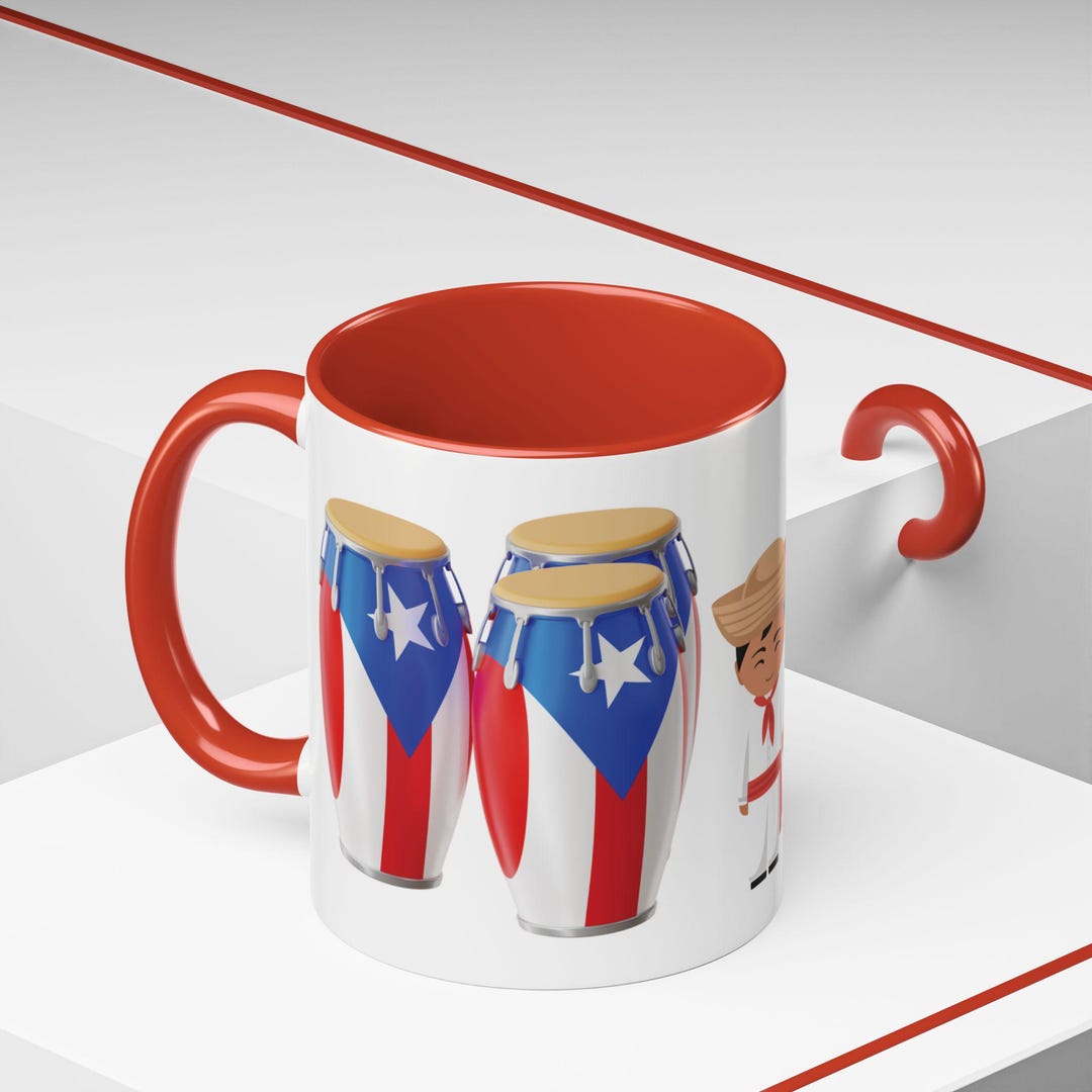 CONGAS and JIBARITO Mug| Puerto Rico Art Gifts Home Decor Coffee Mugs ...