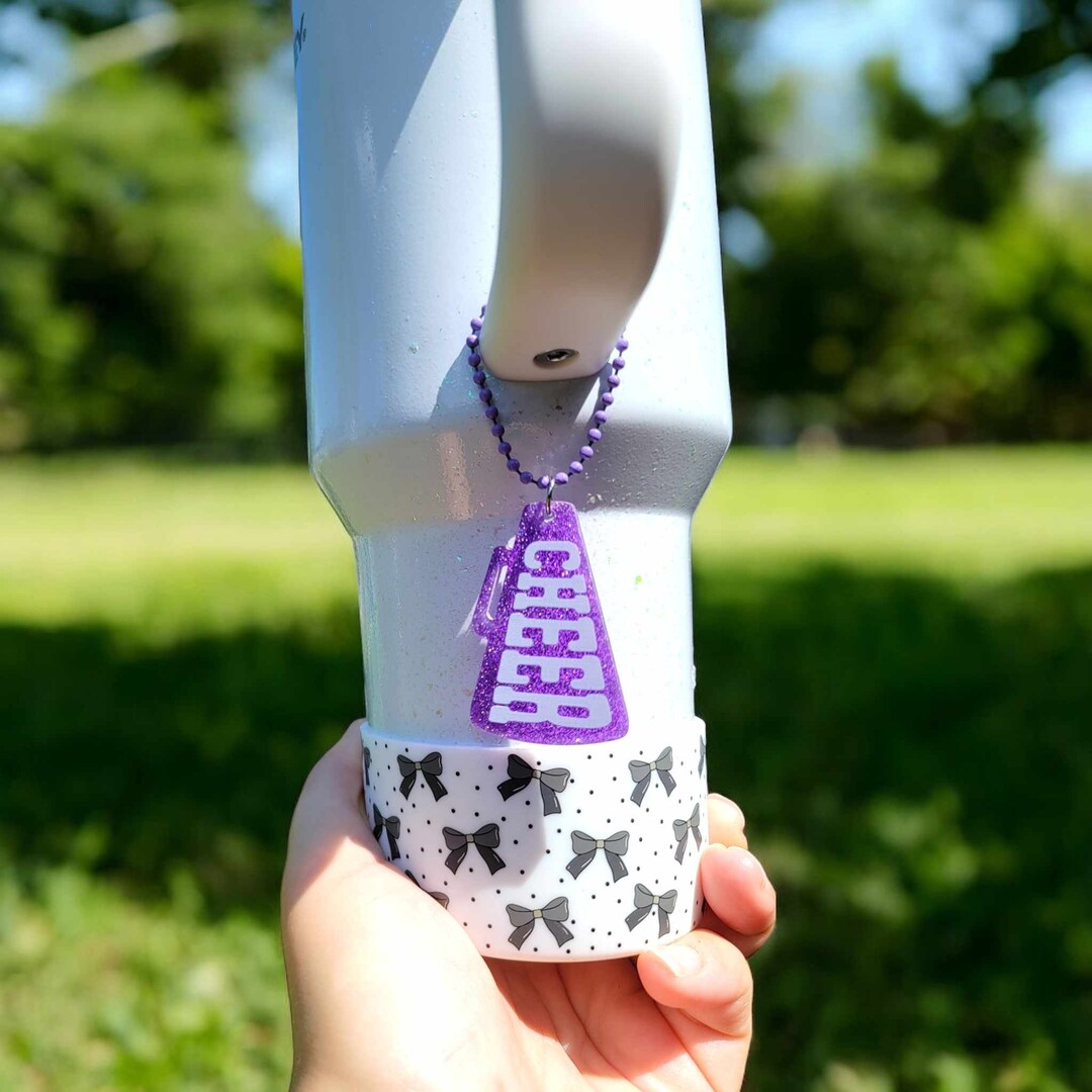 Cheerleading Stanley Charms Cheer Stanley and Megaphone Tumbler Handle ...
