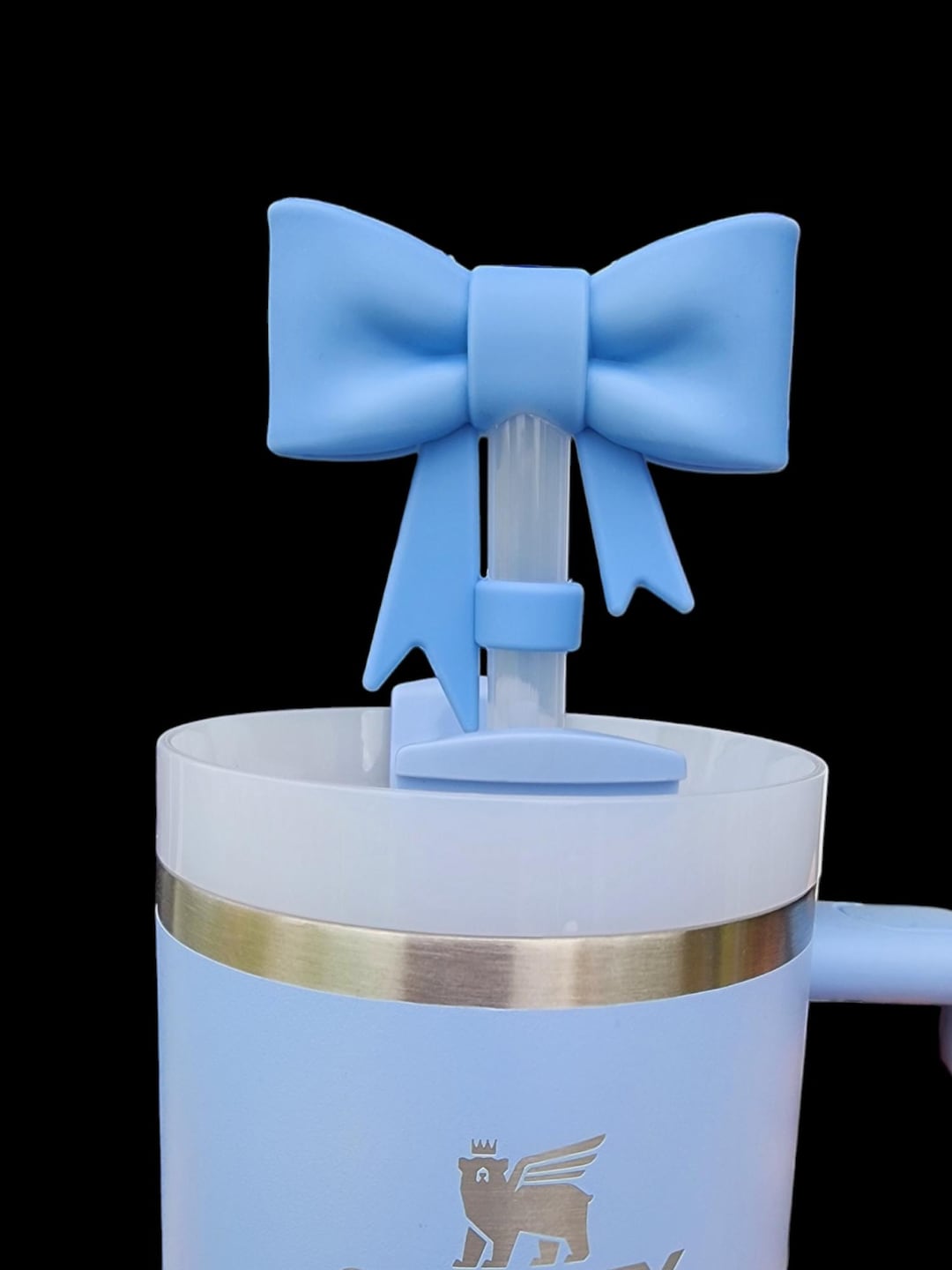 Large Blue Bow Stanley Straw Topper 10mm Tumbler Accessories - Etsy