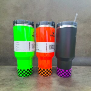 Halloween Stanley Boot | Checker Tumbler Accessories Black Purple ...