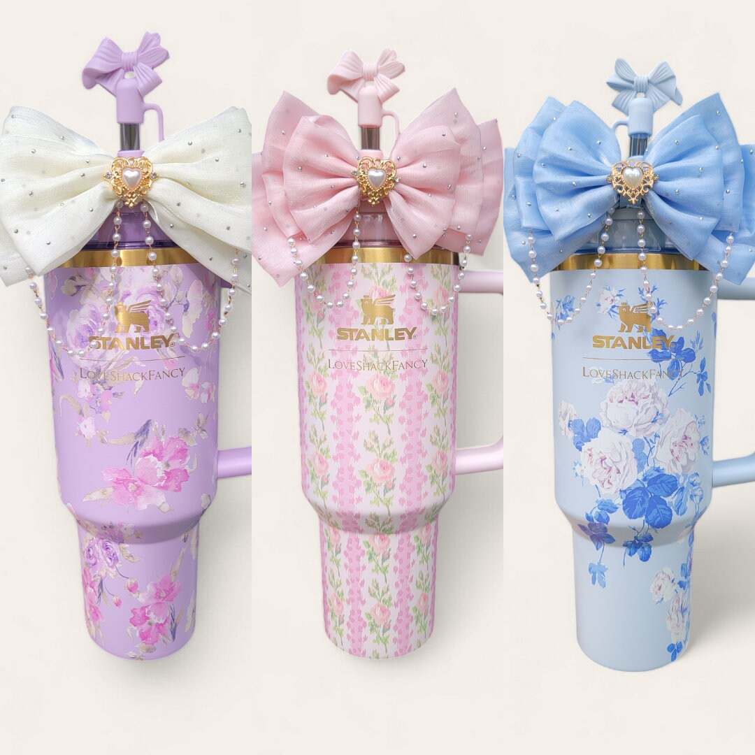 Loveshack Fancy Stanley Bow Tumbler Bow Topper Stanley Accessory - Etsy