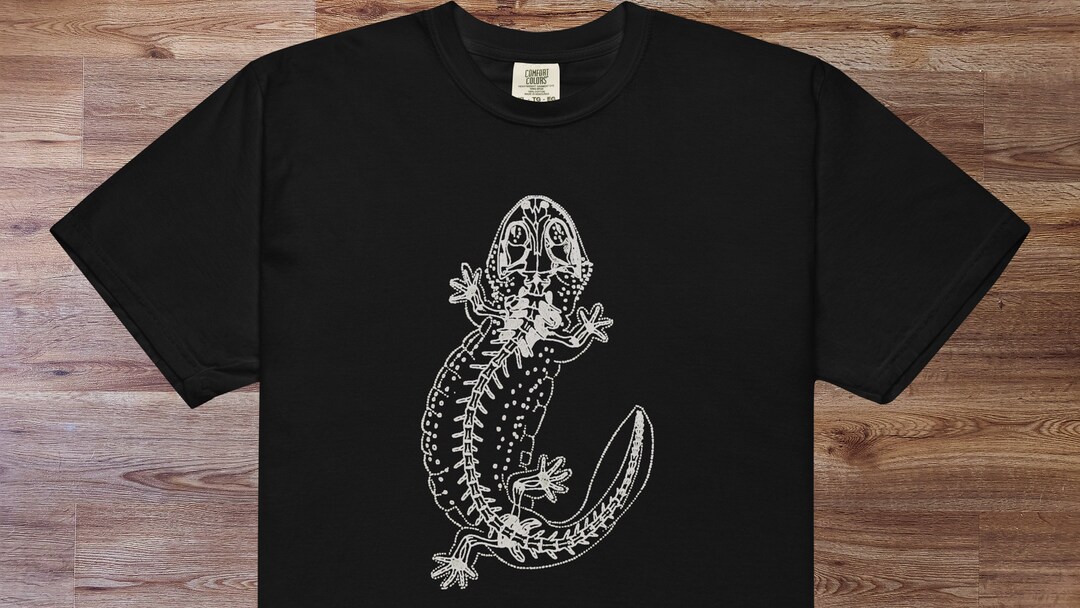 Heavyweight Salamander Skeleton Shirt, 100% Cotton, Zooarchaeology ...