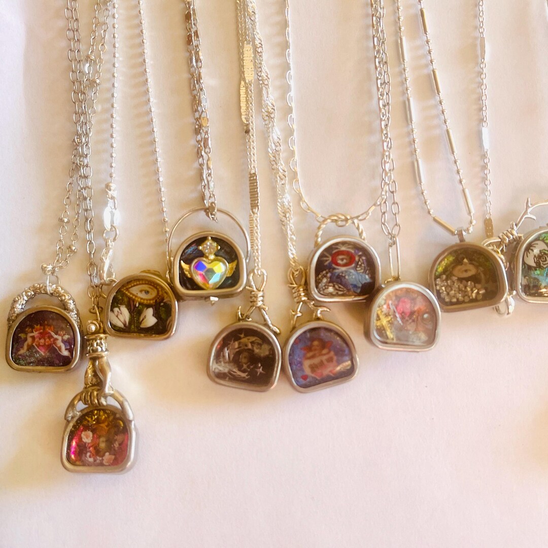 Gothic Typewriter Key Necklace: Memento Mori Skull Pendant, Sterling ...