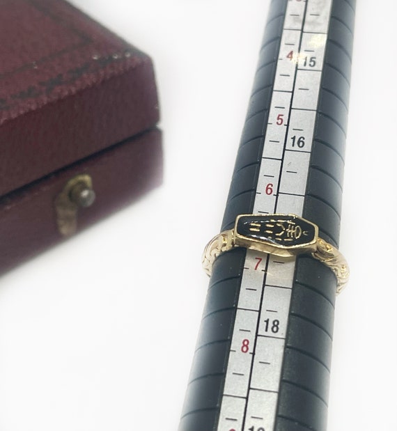 Unique Memento Mori Coffin Skeleton Ring - Gold Detai… - Gem