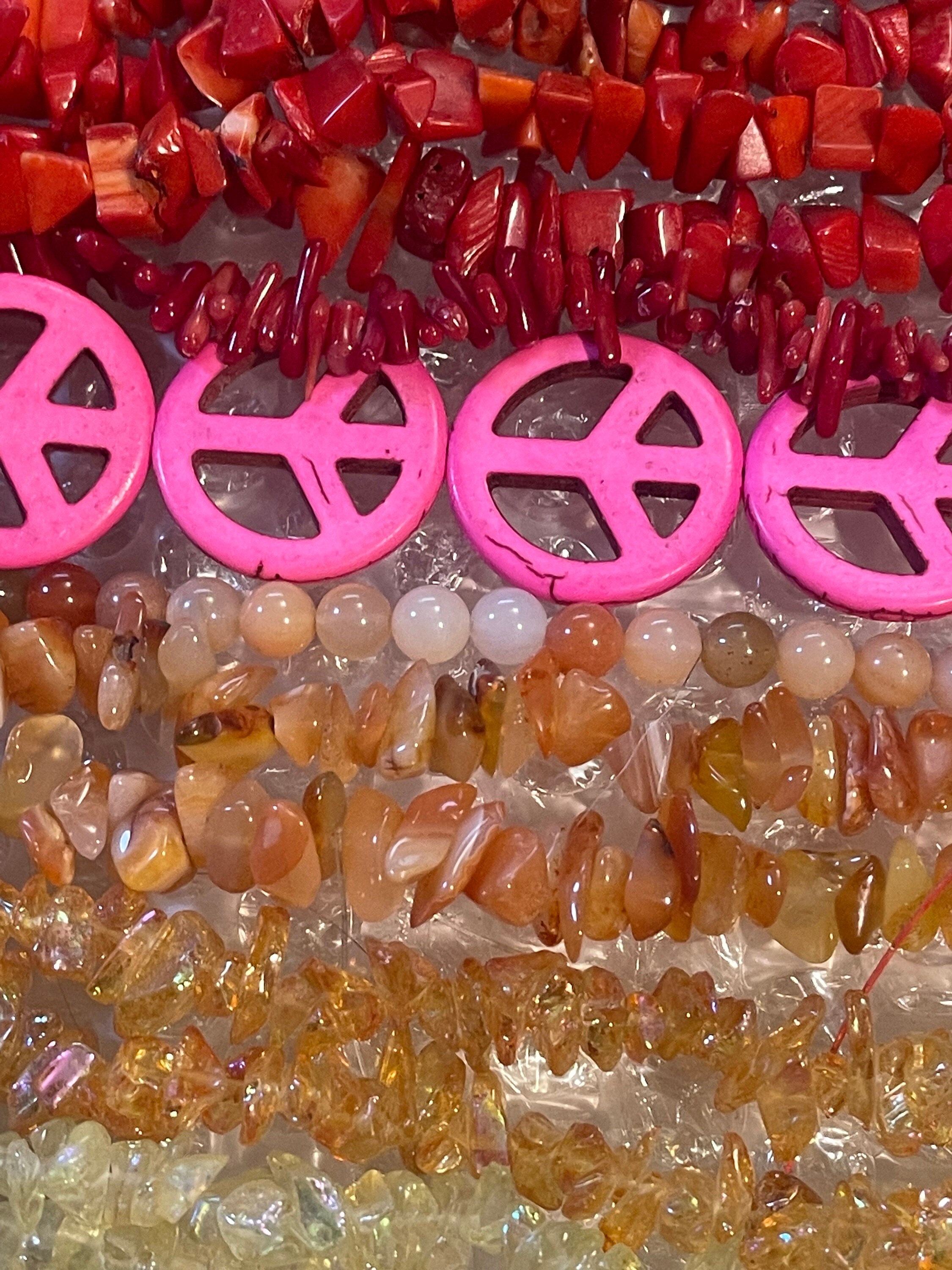 HUGE Jewelry Making Bead Lot 30 Plus Gemstone Strand Beads Vintage ...