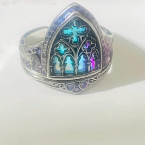Gothic Stained Glass Window Ring: Cathedral Arch, Fairytale Jewelry - Etsy