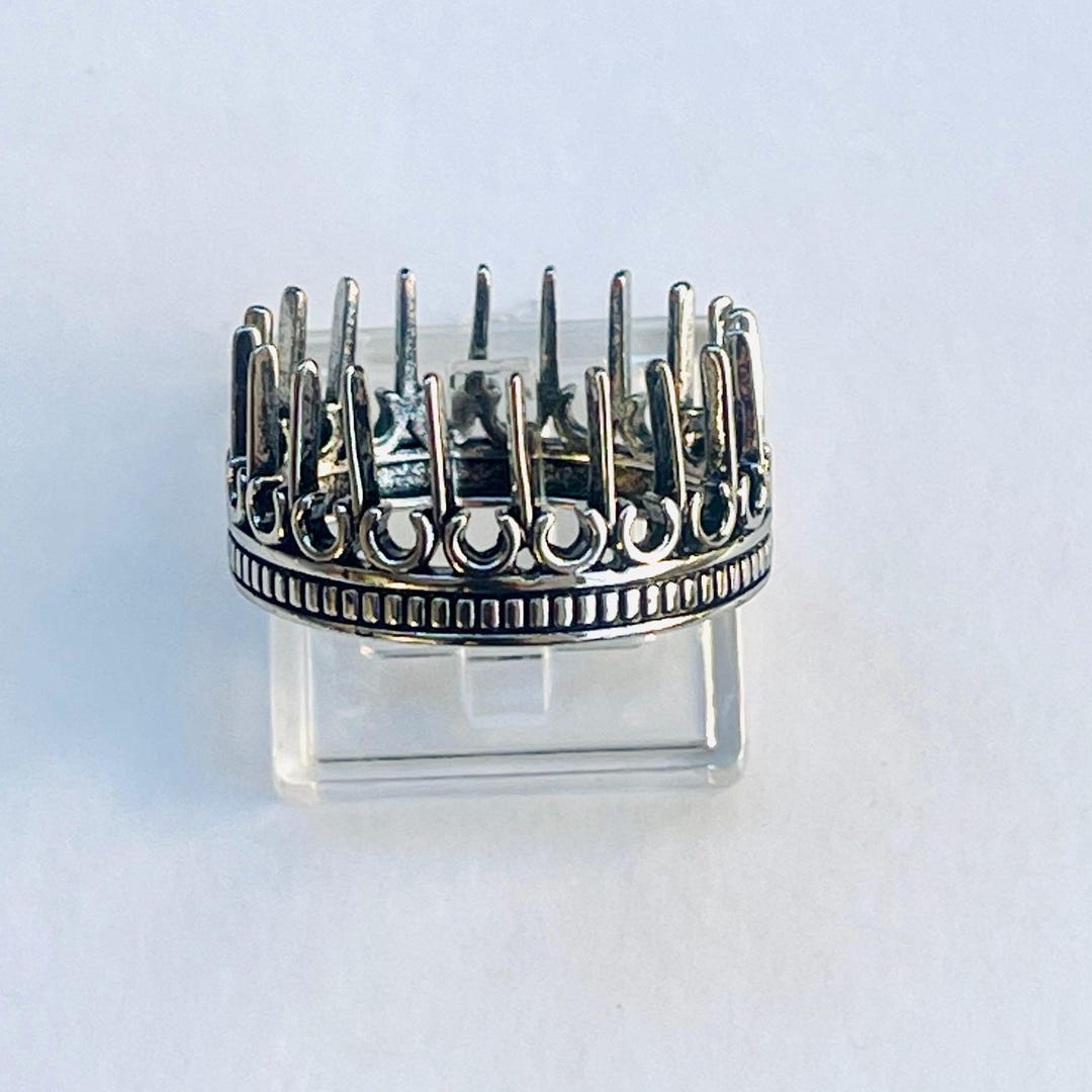 Gothic Spikes Sterling Silver Ring - City Fence Design - Etsy