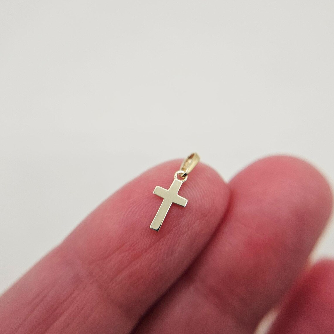 Small Micro 1cm X 5mm 9ct Yellow Gold Cross Charm - Etsy