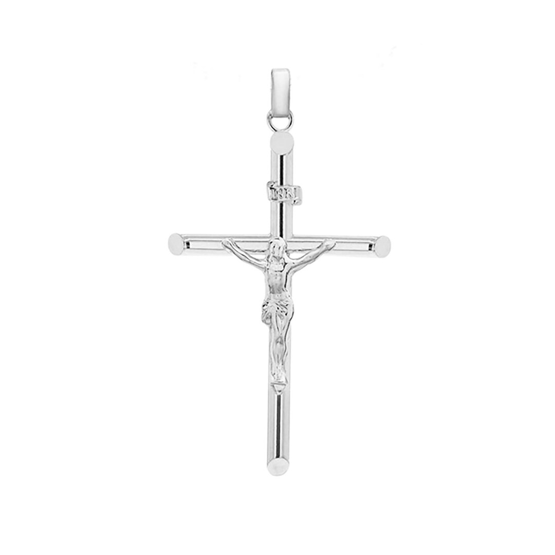 Large Sterling Silver Crucifix Pendant Necklace 6.3cm 20 22 24 Inch - Etsy